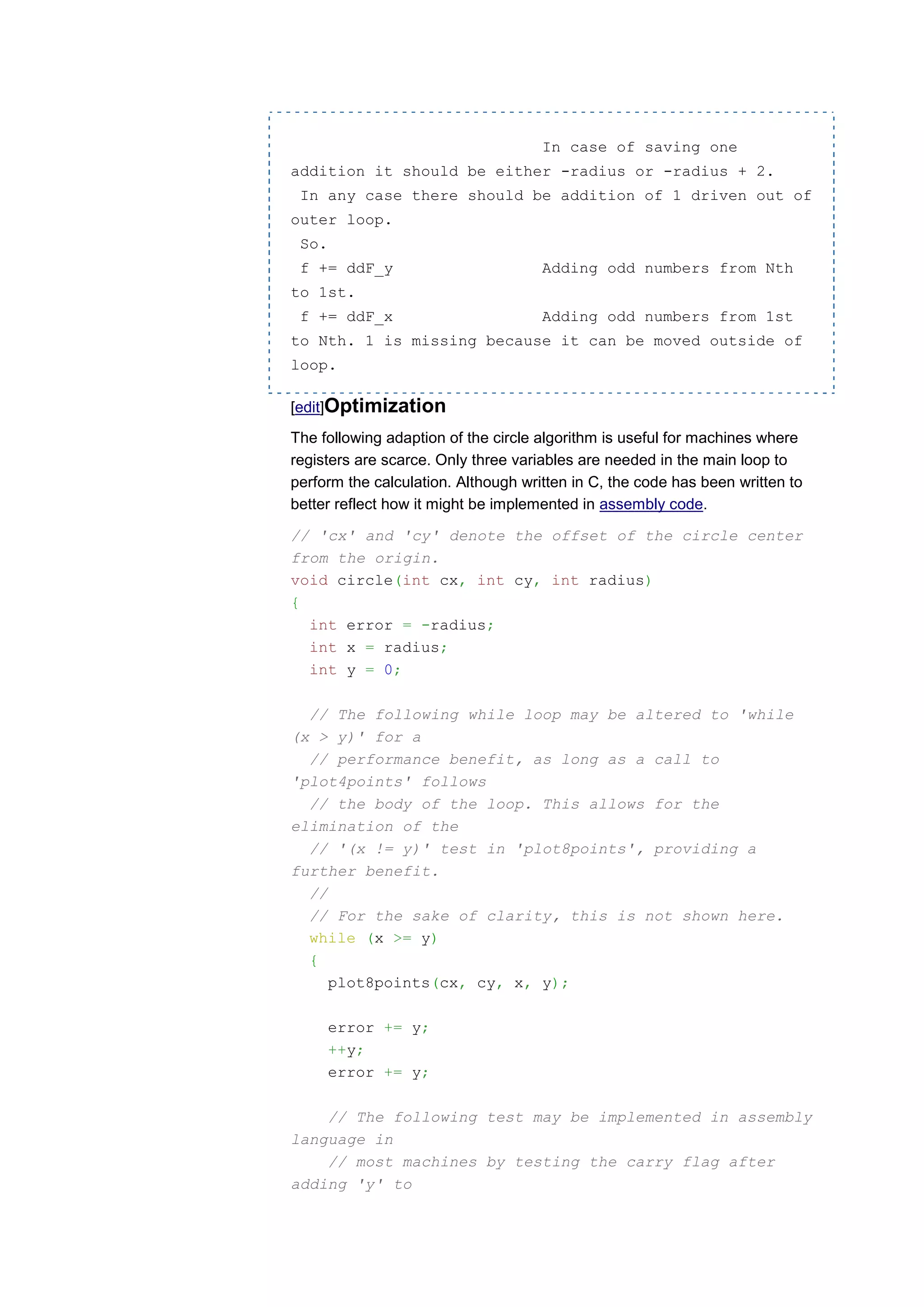 Rasterisation of a circle by the bresenham algorithm | PDF