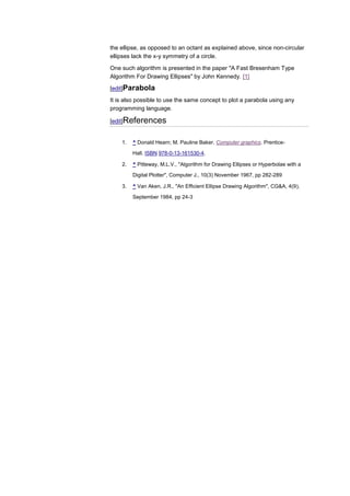 Rasterisation of a circle by the bresenham algorithm | DOCX