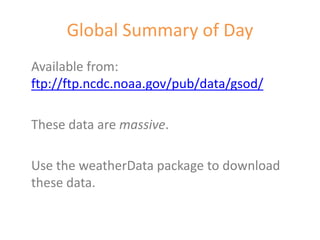 Climate data in R with the raster package | PPTX