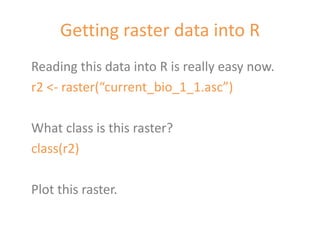 Climate data in R with the raster package | PPT