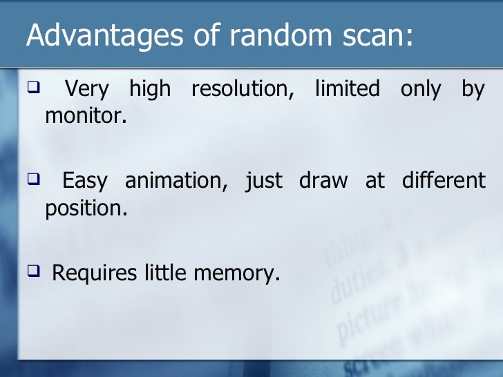 Raster Scan And Random Scan