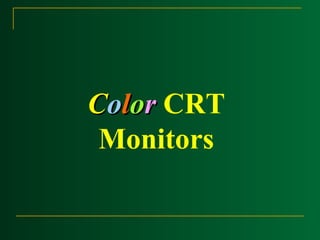 Raster Scan and Raster Scan Displays | PPT