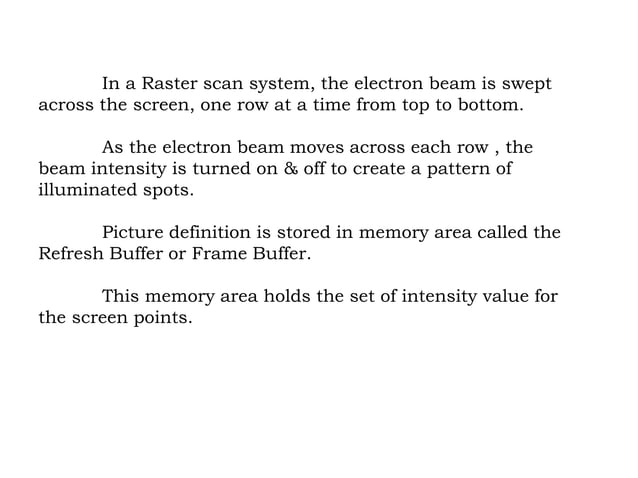 Raster scan system & random scan system | PPTX