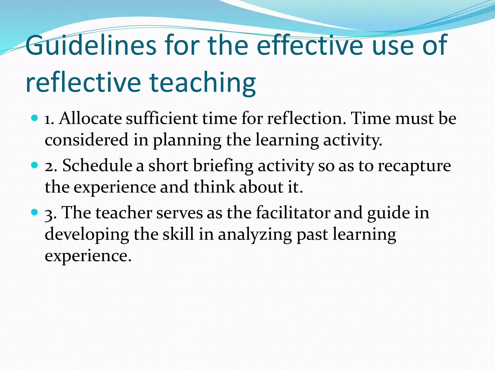 Reflective teaching | PPTX