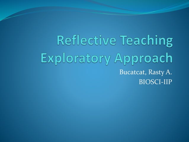 Reflective teaching | PPT