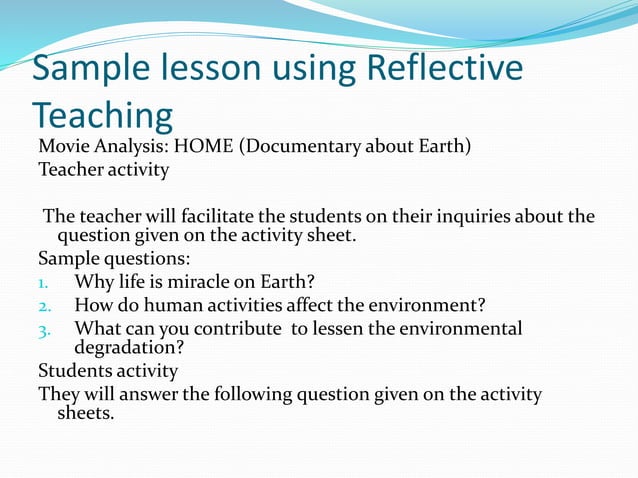 Reflective teaching | PPT