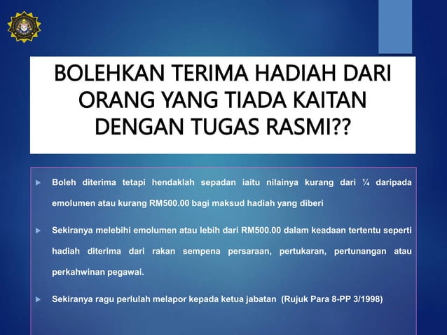 ceramah anti rasuah - Rasuah Dihina Maruah Dibina.ppt
