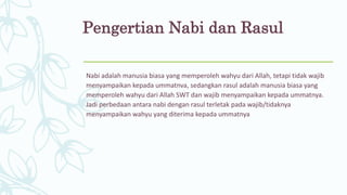 Rasul Rasul itu kekasih Allah SWT bab 7 Kelas 11 | PPTX