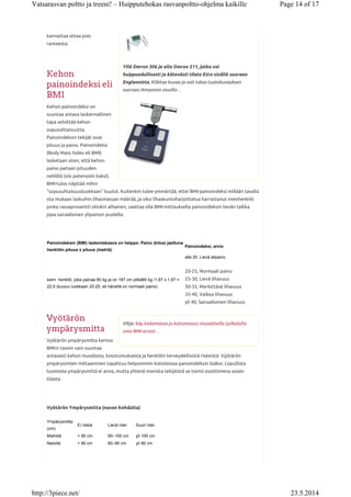 Rasvanpoltto ja treeni | PDF