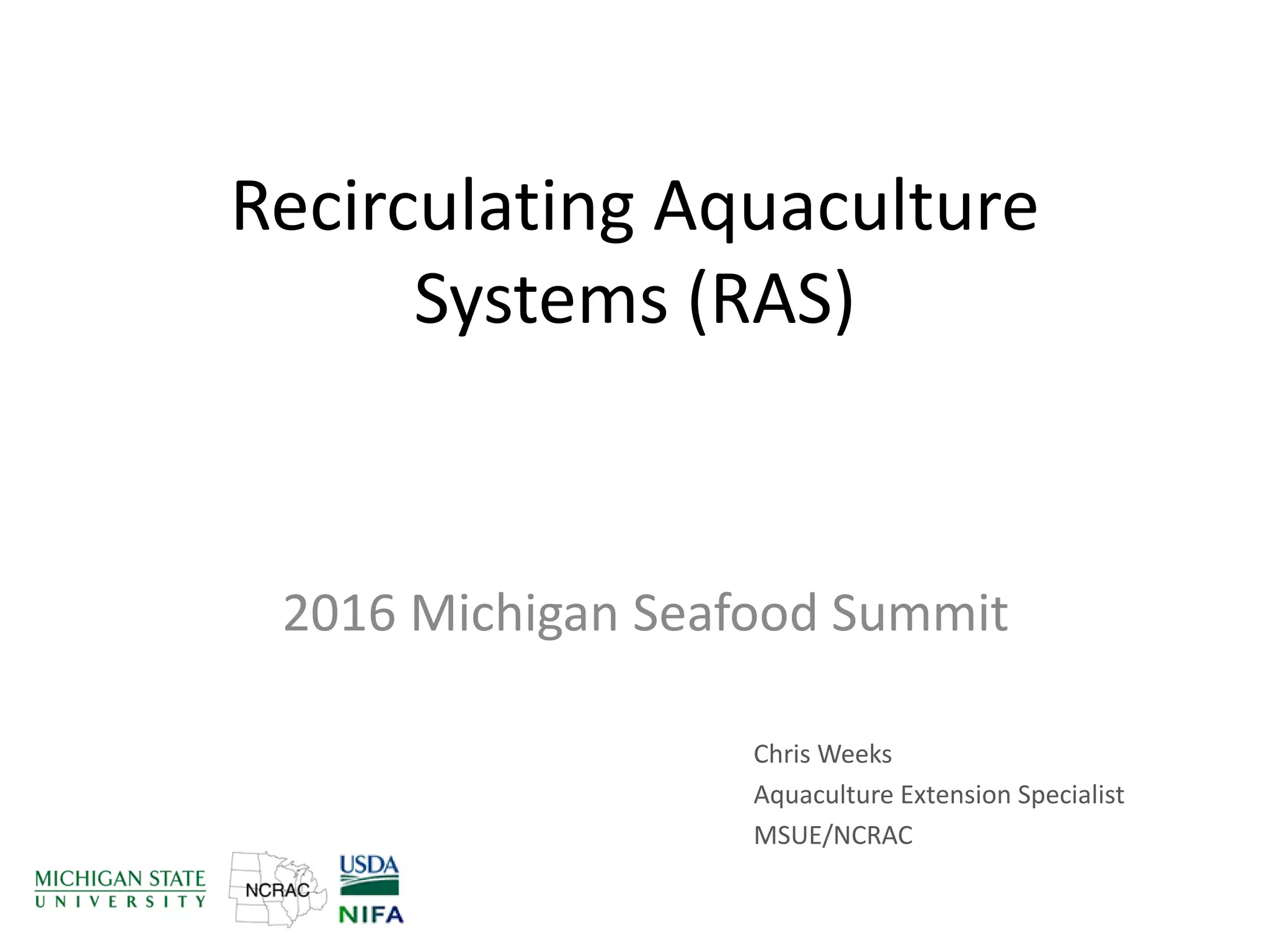 Recirculating Aquaculture Systems (RAS) | PPT