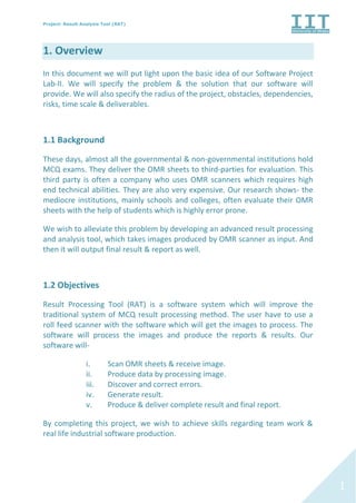 Software Project Proposal- Result Analysis Tool | PDF