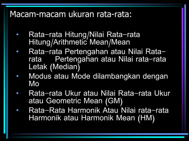 mean rata rata dala menentukan data pada | PPT