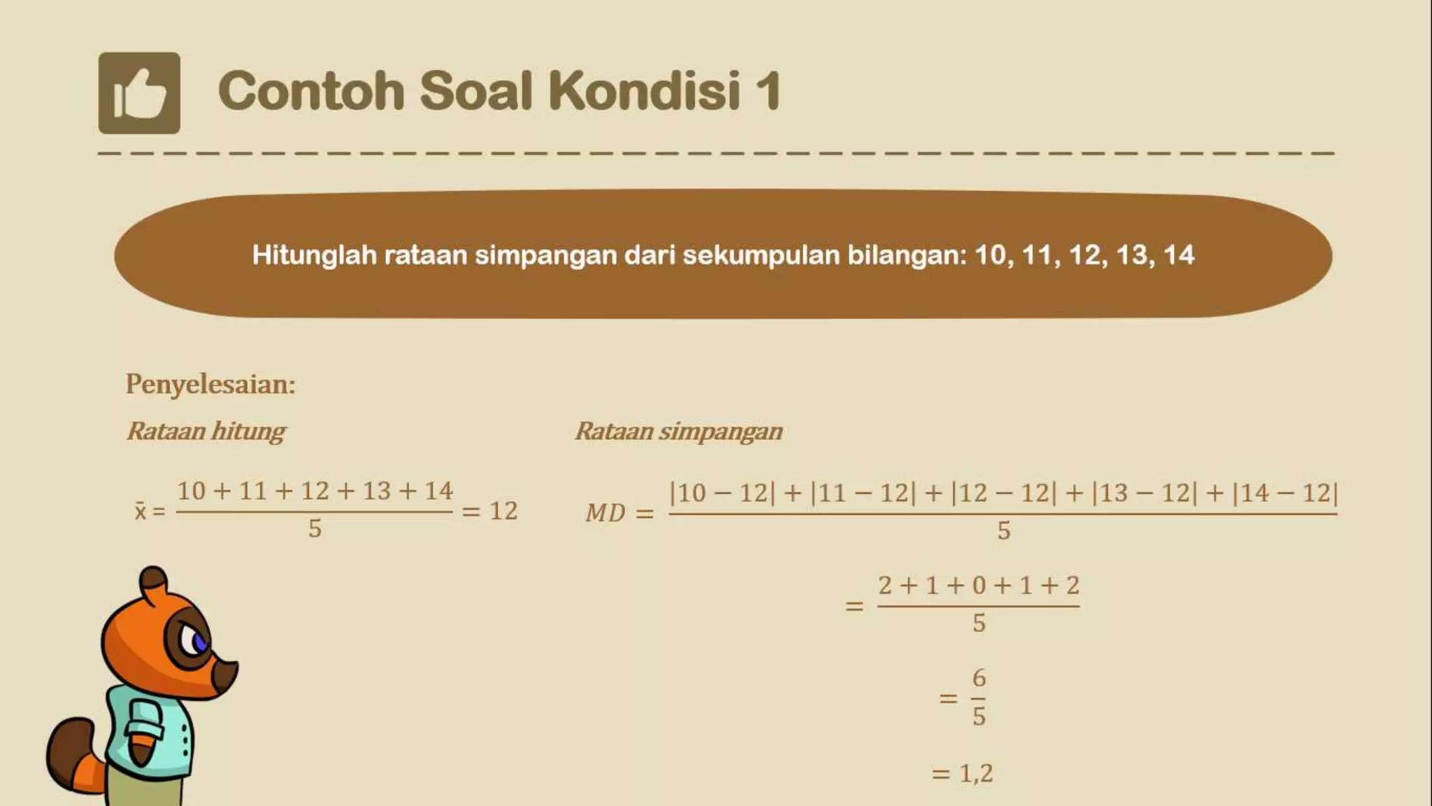 Rataan Simpangan - Ukuran Penyebaran Data (Matematika Kelas 12) | PPT