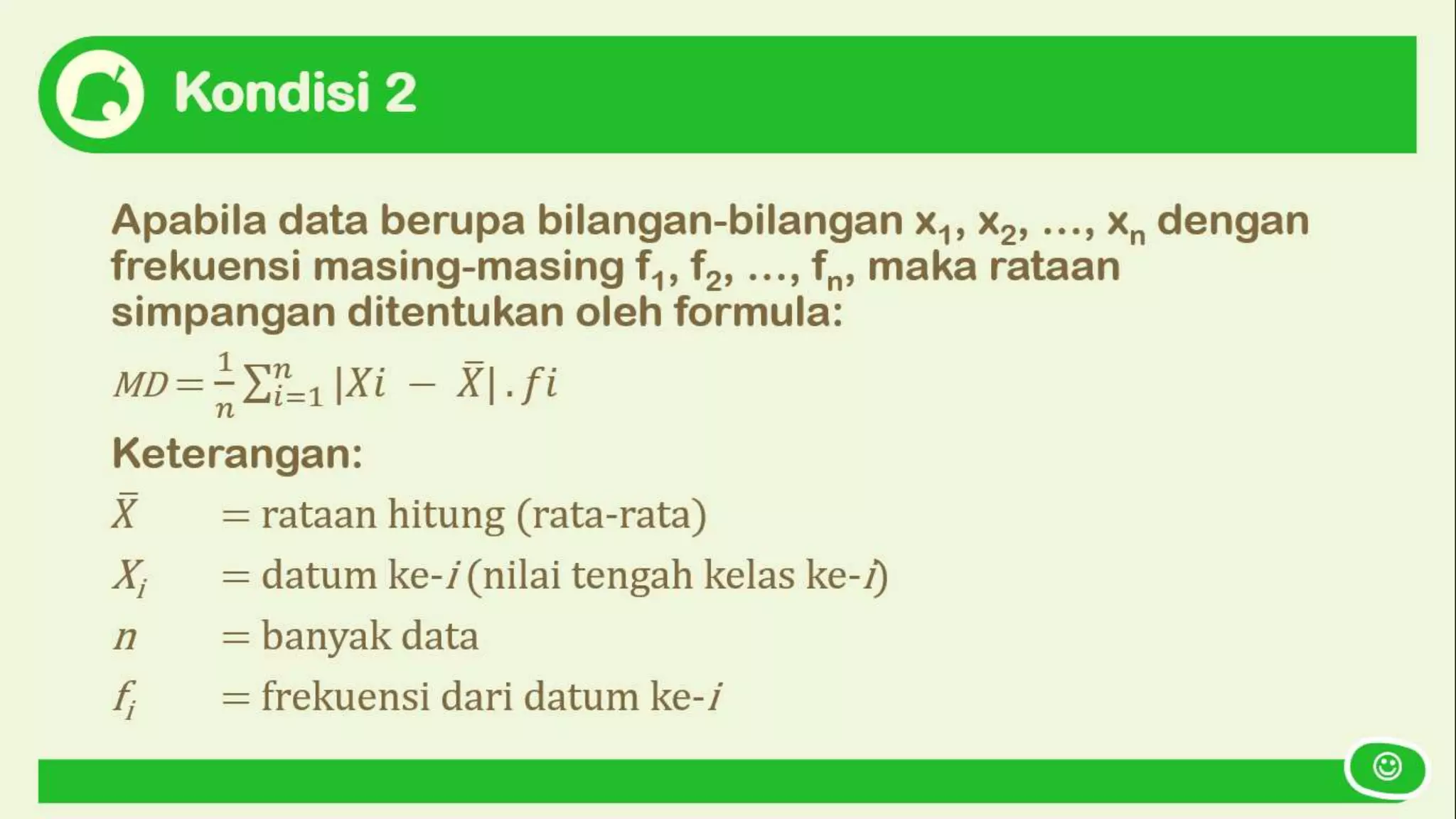 Rataan Simpangan - Ukuran Penyebaran Data (Matematika Kelas 12) | PPTX