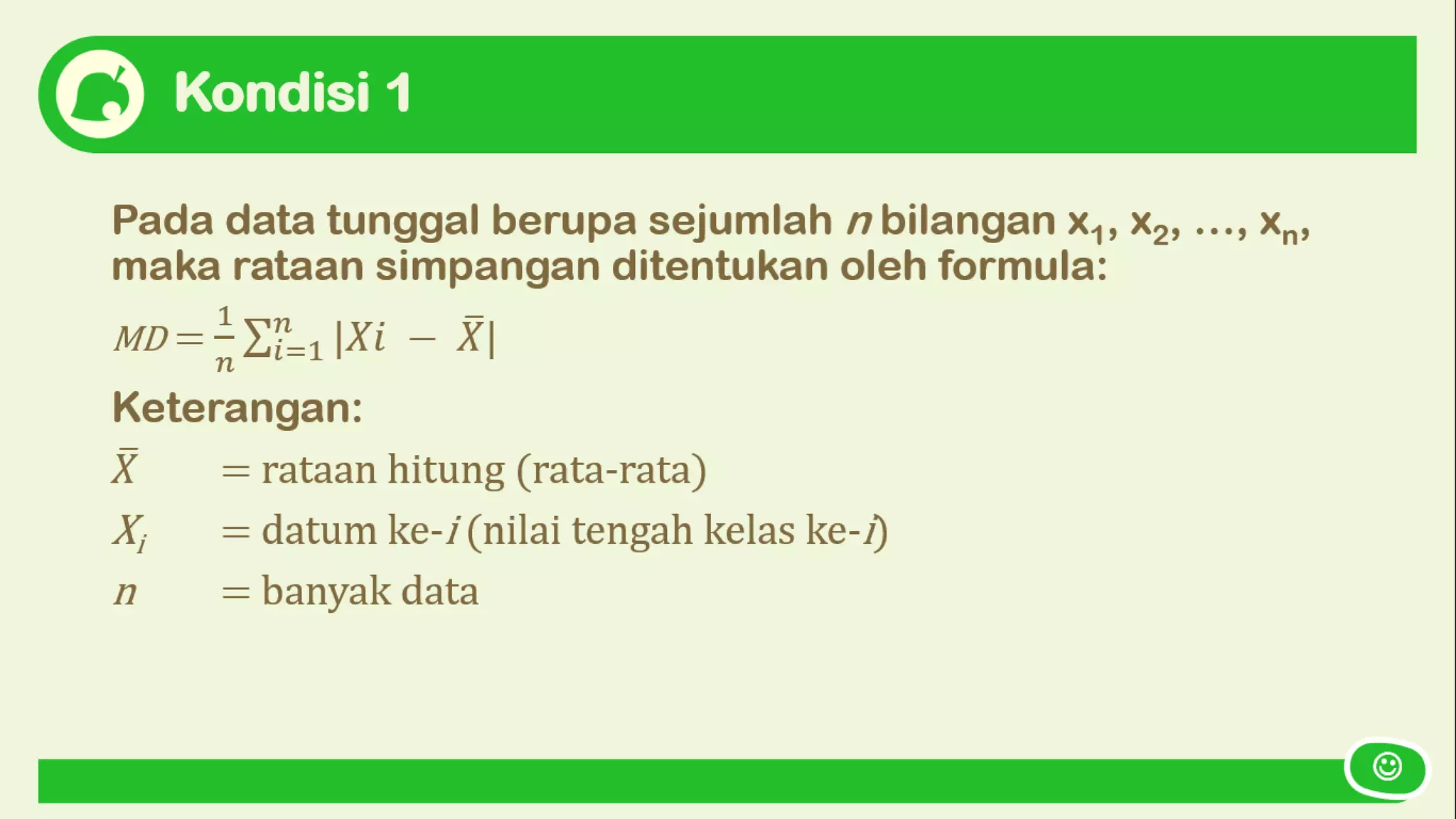 Rataan Simpangan - Ukuran Penyebaran Data (Matematika Kelas 12) | PPT