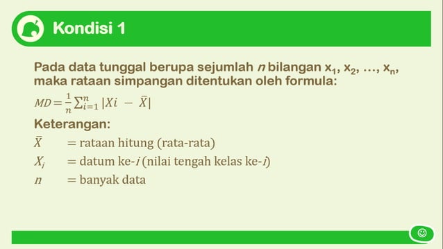 Rataan Simpangan - Ukuran Penyebaran Data (Matematika Kelas 12) | PPT