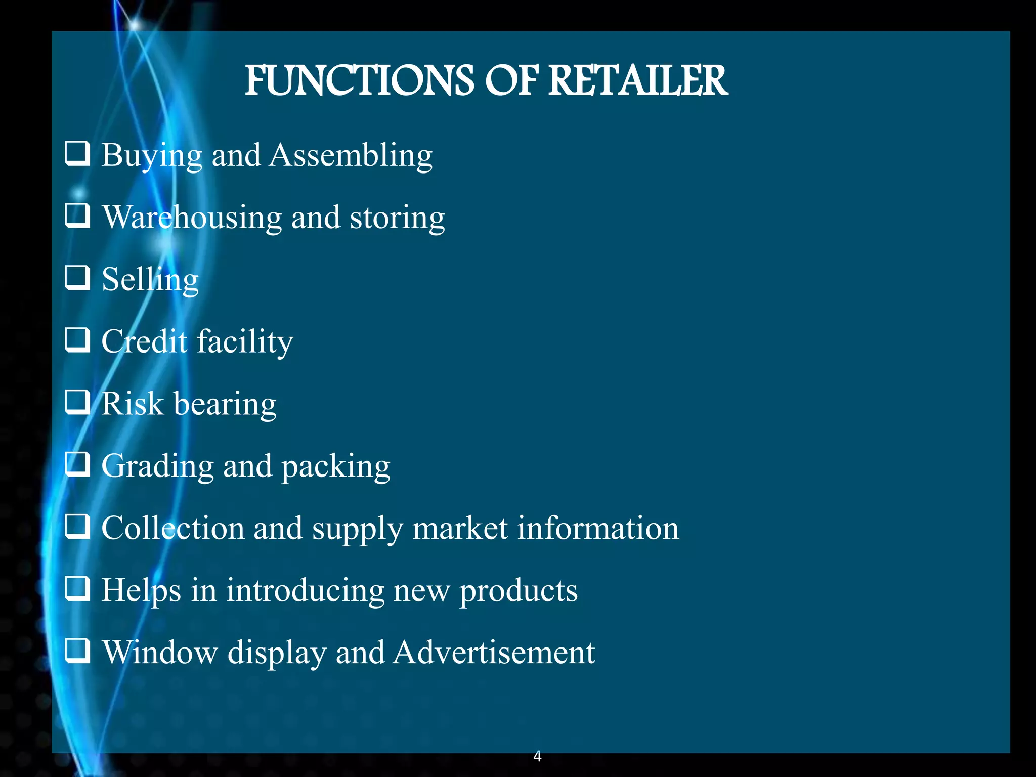 Functions of Retailer | PPTX