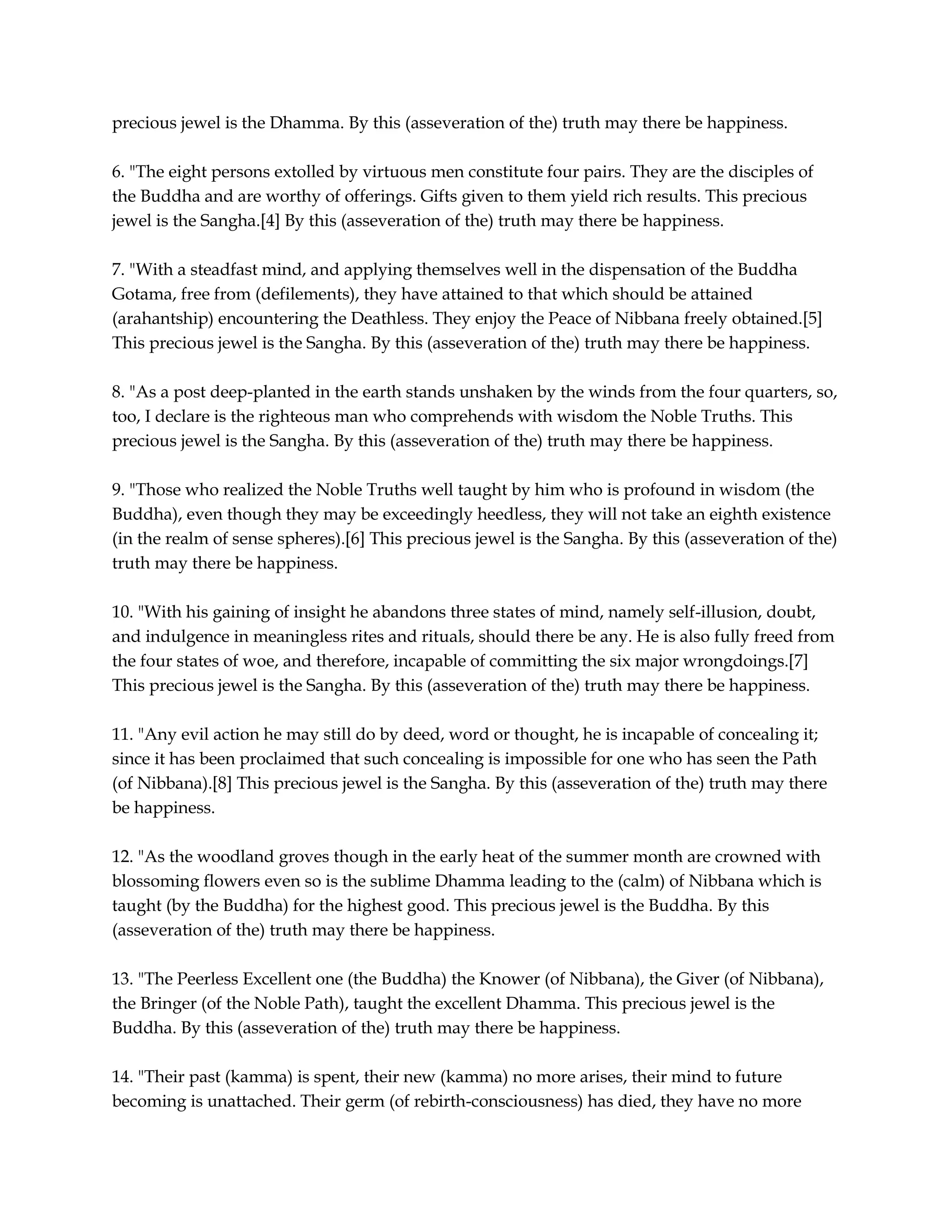 Ratana sutta by buddha | PDF