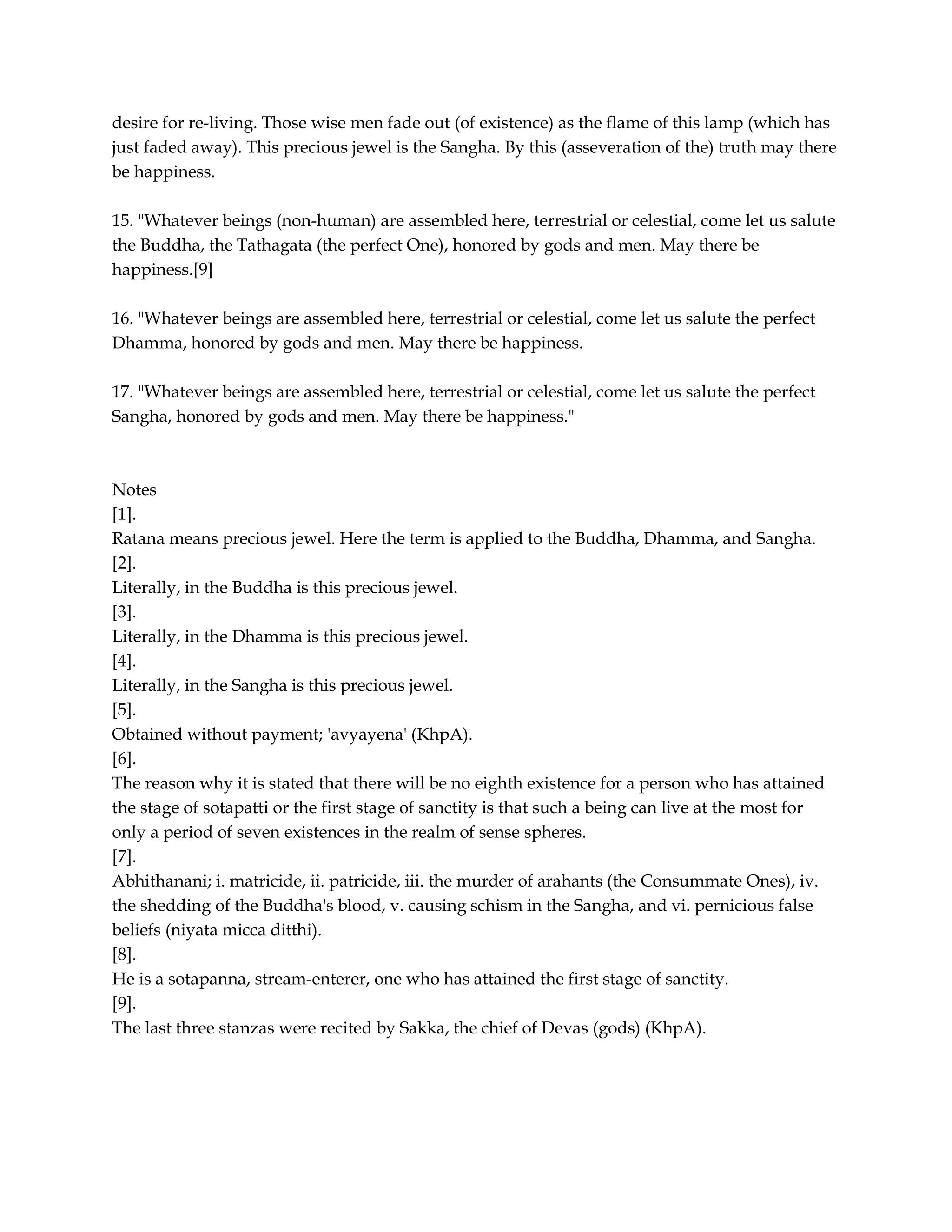 Ratana sutta by buddha | PDF