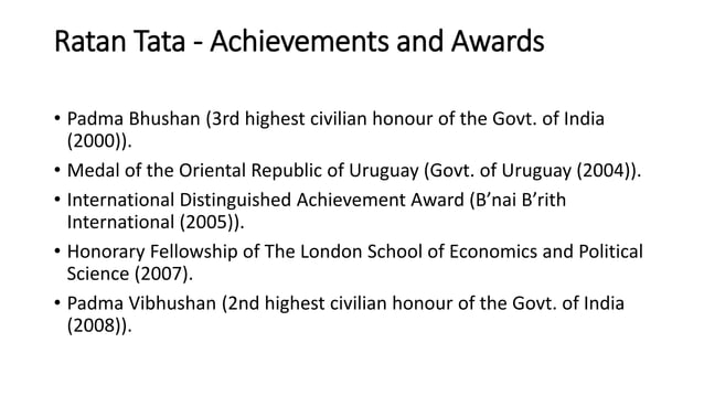 Information About Ratan Naval Tata Information | PPT