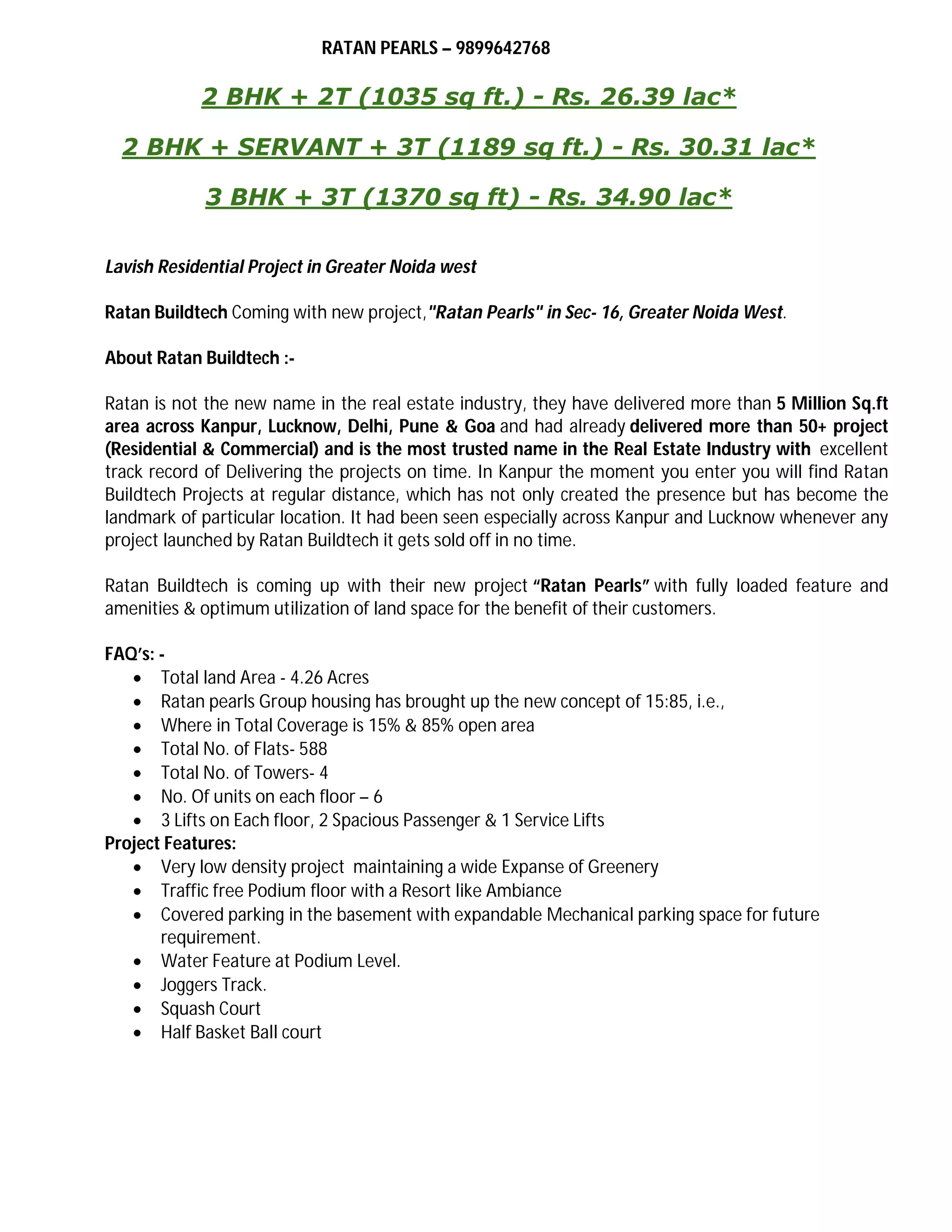 Ratan Buildtech | PDF