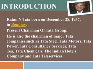Ratan tata's leadreship | PPTX