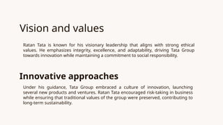 A ppt on Ratan Tata. a brief history about ratan tata. | PPTX