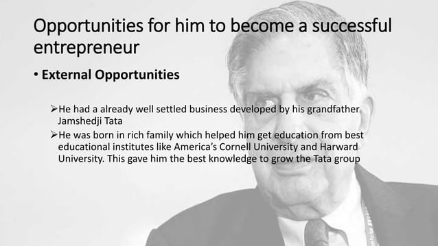 Ratan tata an succesful entrepreneur | PPTX