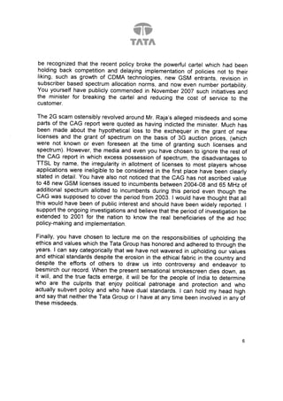 Ratan Tata Letter - reply to Rajeev Chandrashekhar | PDF