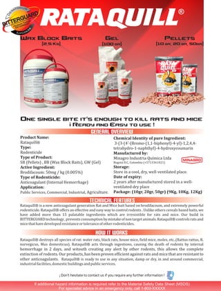 Rataquill rodenticide-brodifacoum | PDF