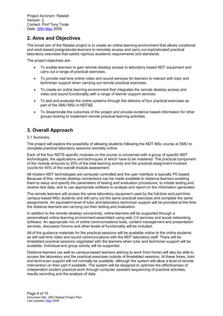 Ratatat Project Plan V2 | PDF