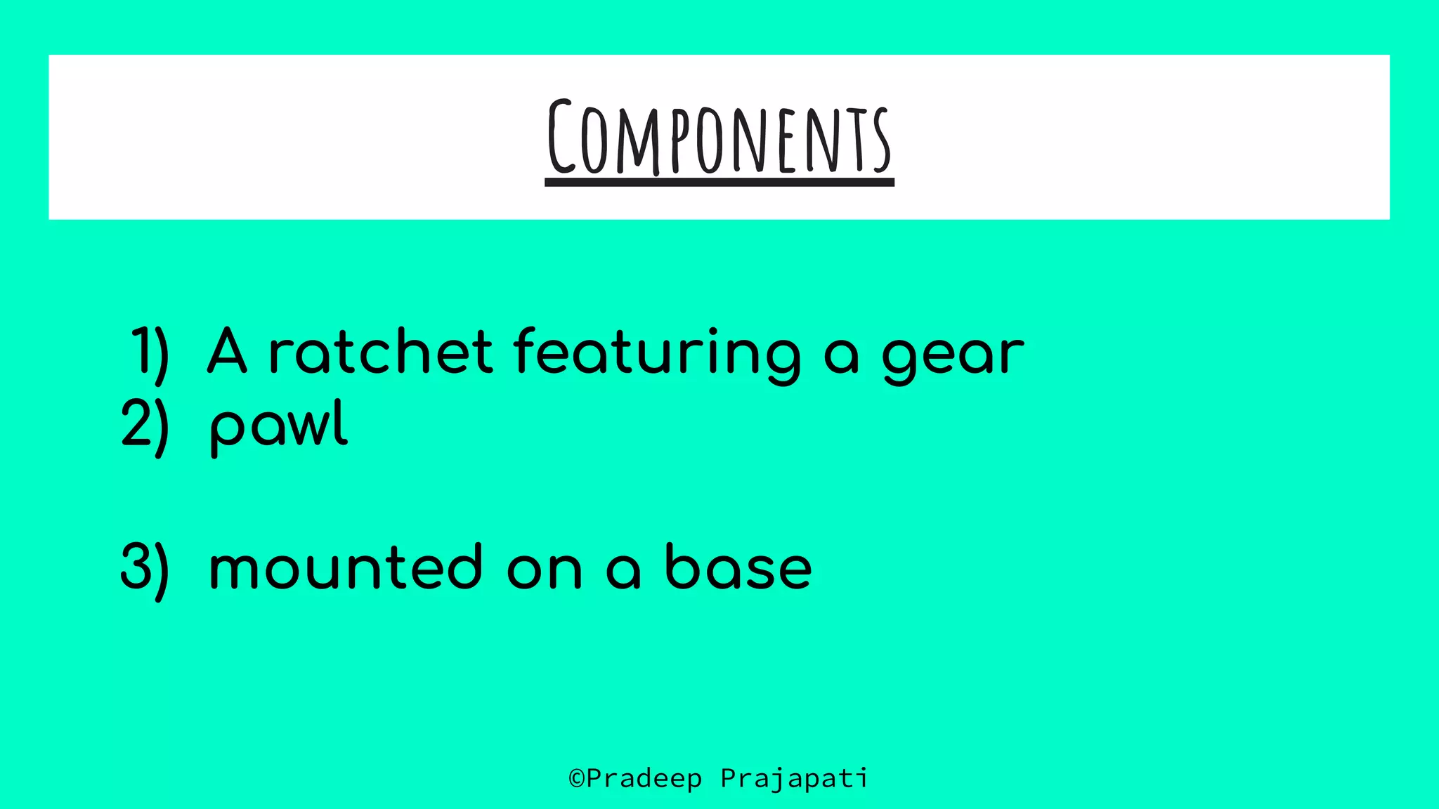 Ratchet and Pawl Mechanism | PDF