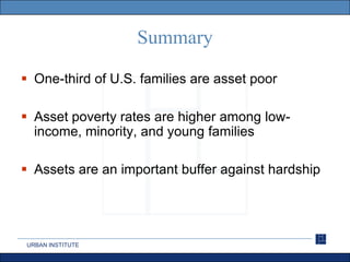 Asset Poverty and the Importance of Emergency Savings | PPT