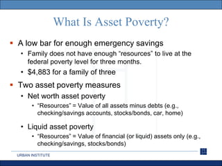 Asset Poverty and the Importance of Emergency Savings | PPT