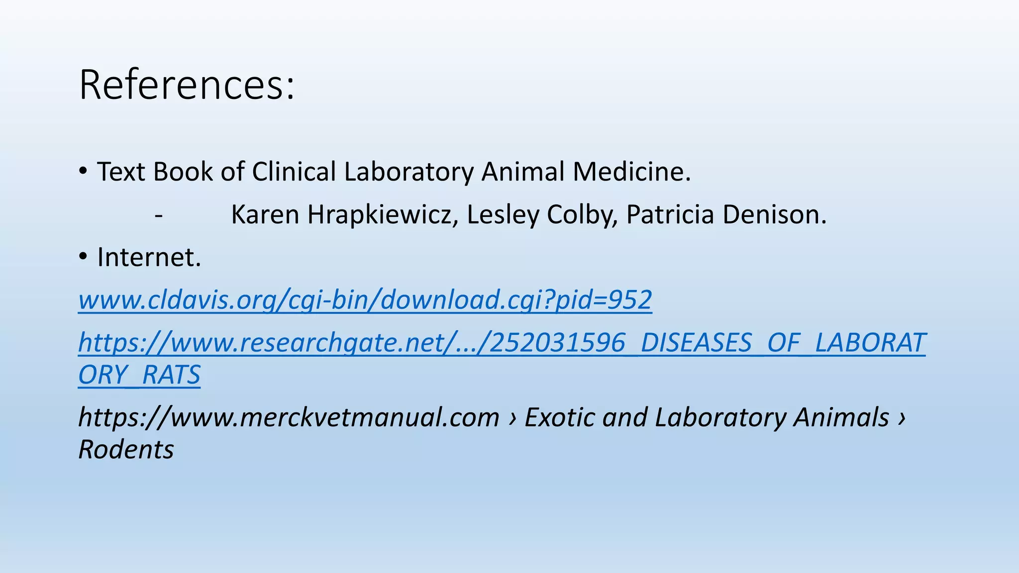 laboratory Rat diseases &control measures | PPTX