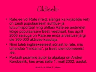 Rate.ee presentation | PPT