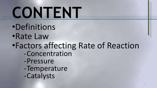 Rate of Reactions | PPT