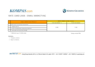 Rate Card 2008 Ppt | PDF