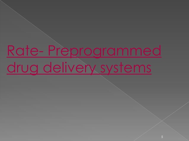 Rate controlled drug delivery by using rate- preprogrammed drug ...