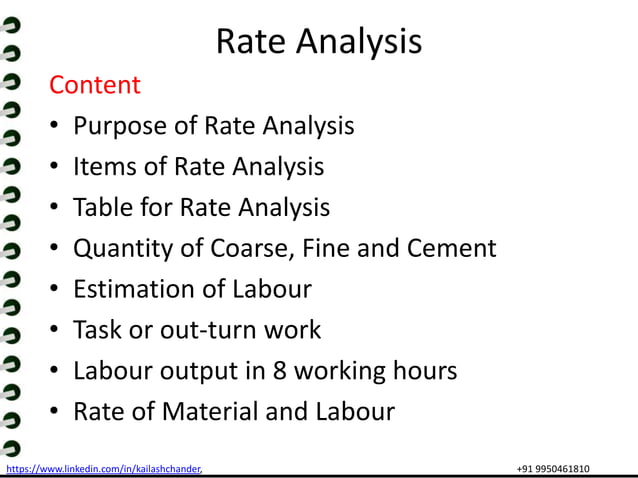 Rate analysis in civil engineering | PPTX | Civil Engineering Industry ...