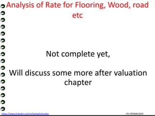 Rate analysis in civil engineering | PPTX