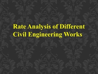 Rate analysis | PPTX