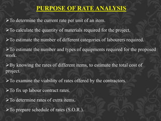 Rate analysis | PPTX
