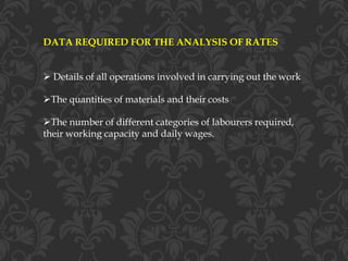Rate analysis | PPTX