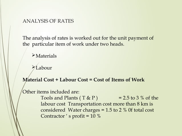 rateanalysis.pptxbbbbbbbb njjjj jjjjj jjjjj | PPT