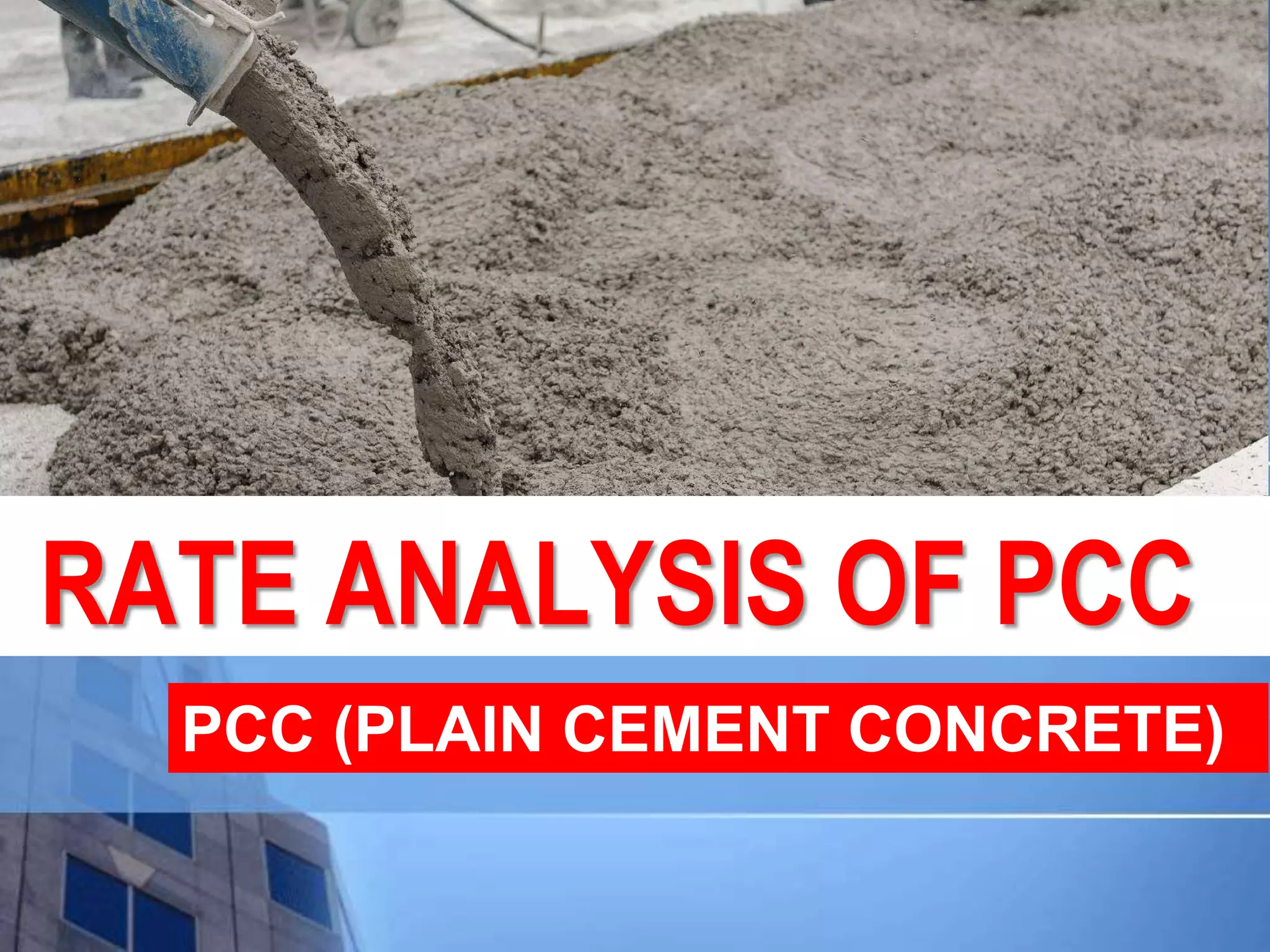 Rate analysis of CONCRETE | PPTX