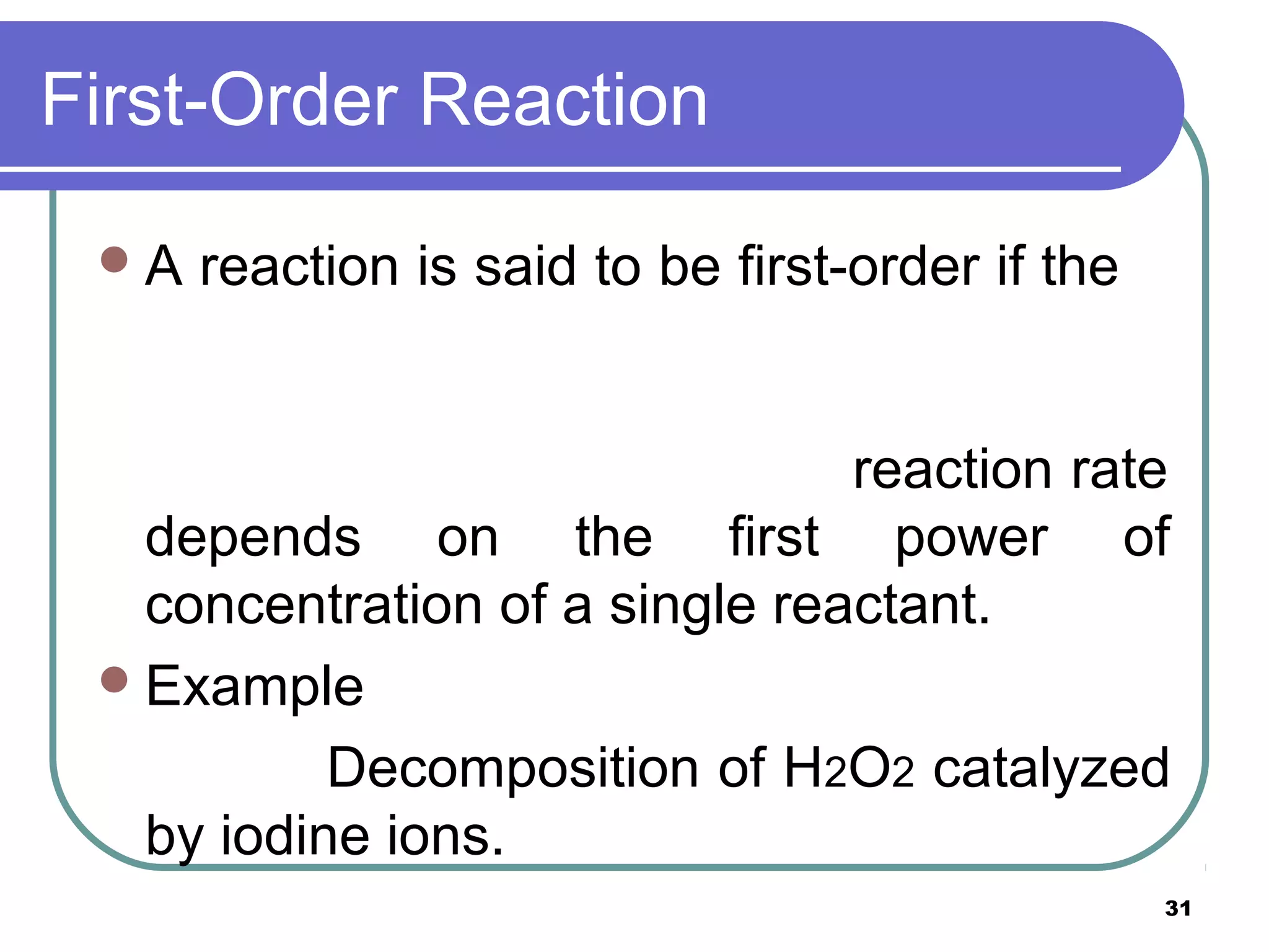 Rate and order of reaction | PPT