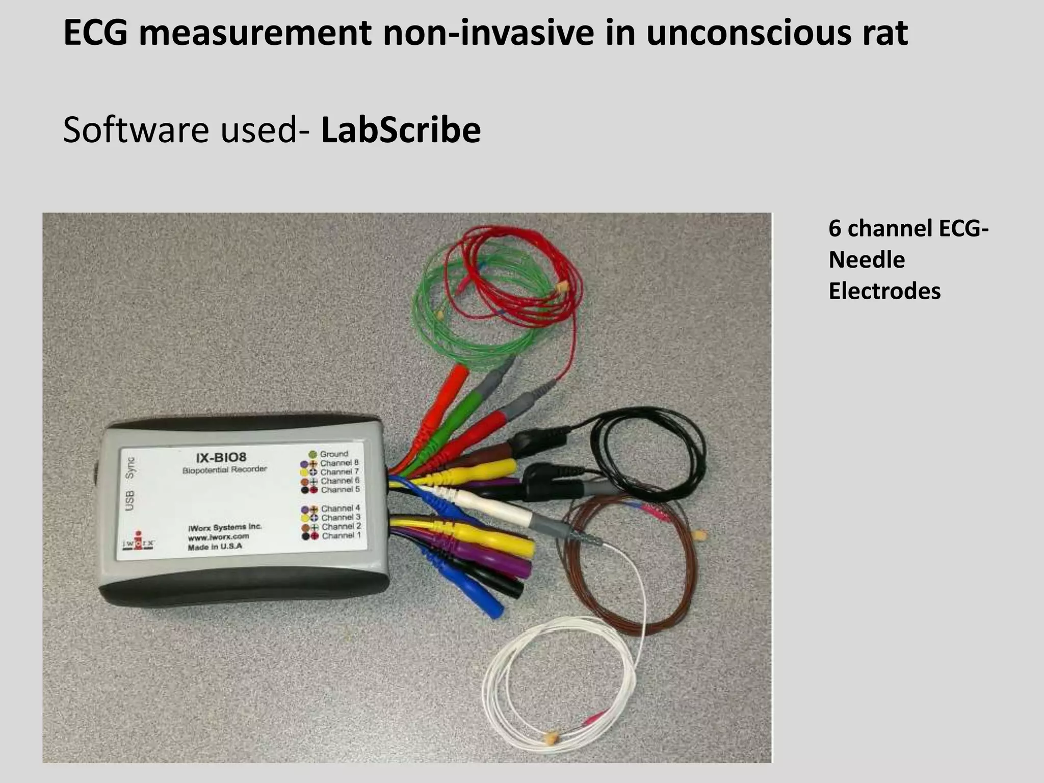 Recording of Rat ECG, BP and heart rate | PPTX