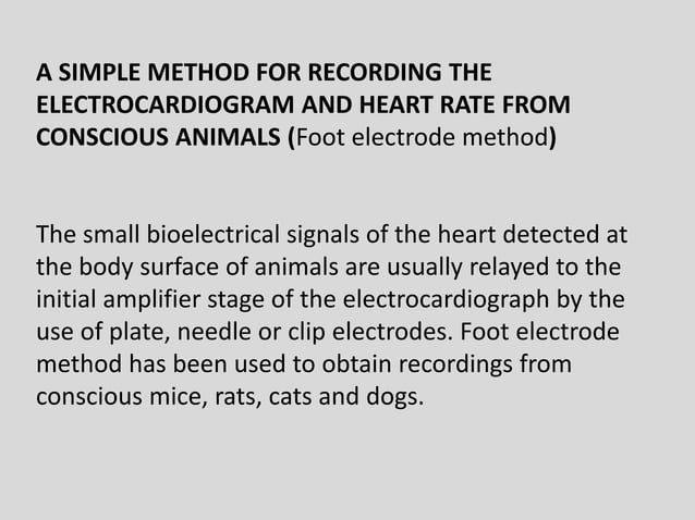 Recording of Rat ECG, BP and heart rate | PPTX | Heart and ...