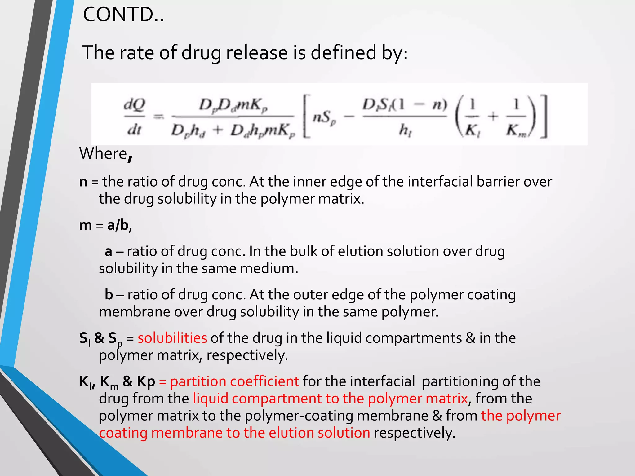 Rate controlled drug delivery system | PPTX